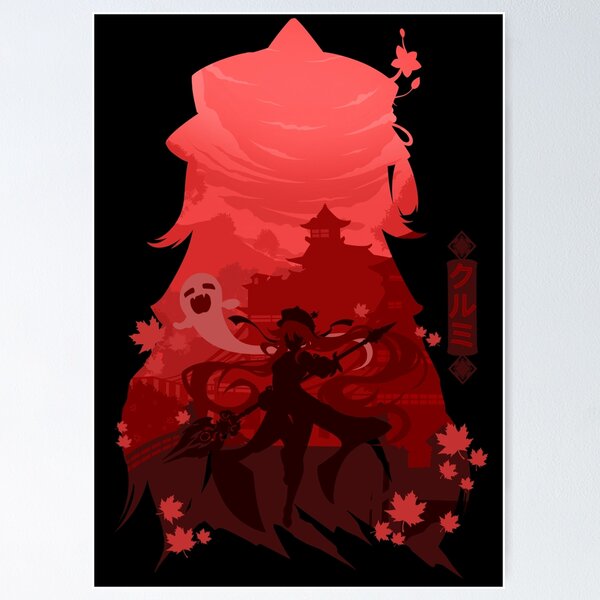 "GENSHIN IMPACT HUTAO NEGATIVE SPACE" Poster for Sale by Minami14R ...