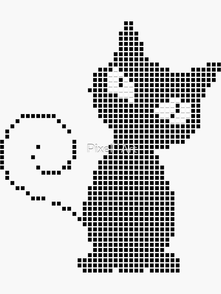 Cute Cat Pixel Art Sticker For Sale By Pixel4art Redbubble