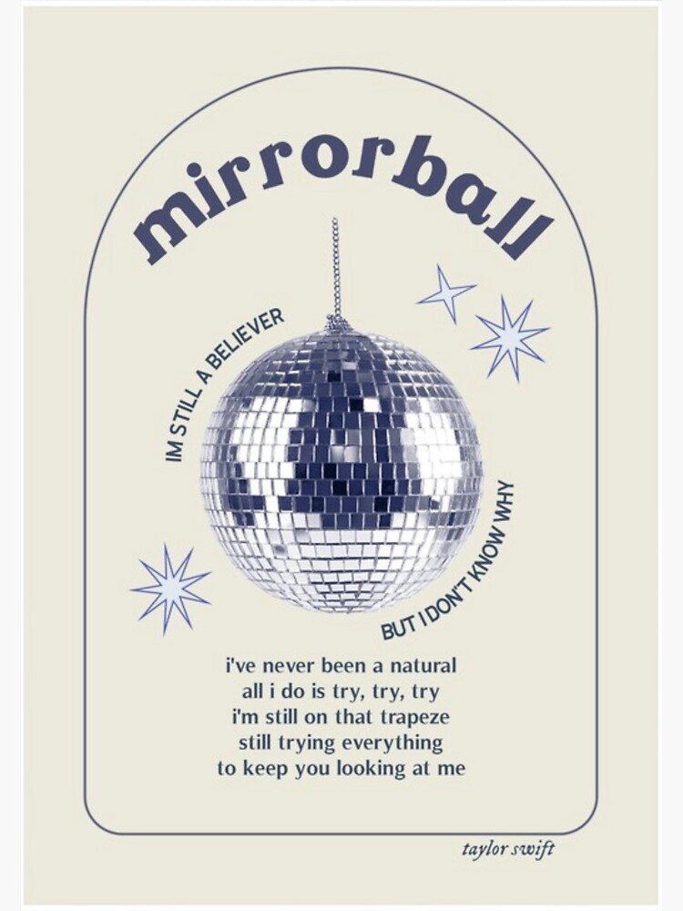"Taylor Swift Mirrorball Poster Poster" Sticker for Sale by ...