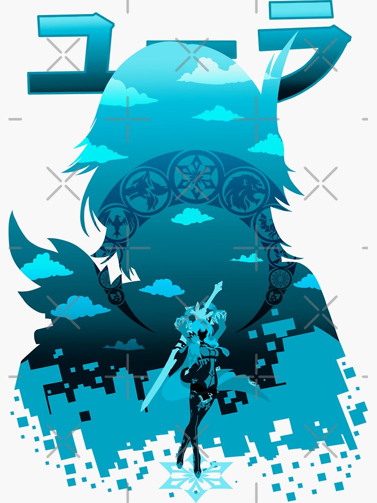 "GENSHIN IMPACT EULA SILLHOUTE" Sticker for Sale by Minami14R | Redbubble