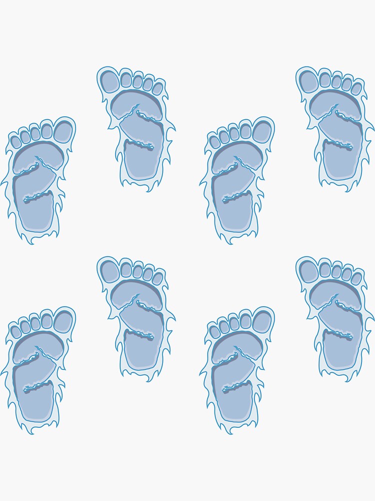 "Arctic Bigfoot footprint sticker pack design" Sticker for Sale by ...