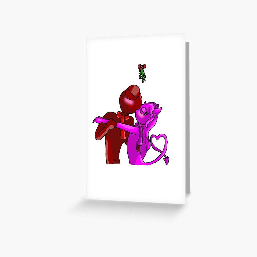 "Red X Magenta Mistletoe (Rainbow Friends)" Greeting Card for Sale by ...