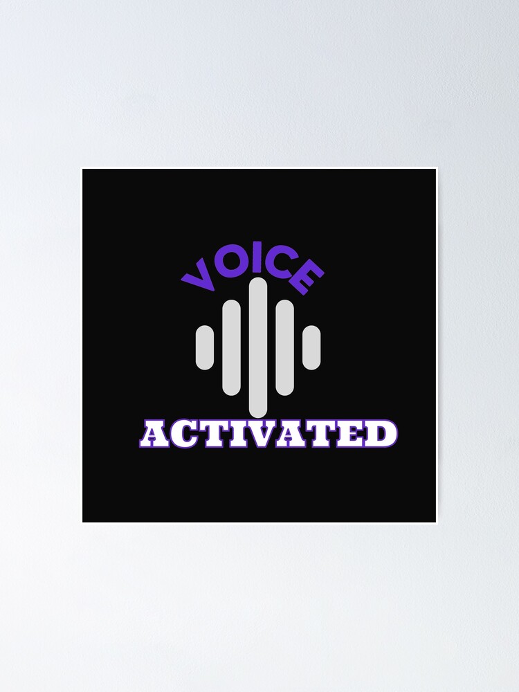 "Voice Activated Blue" Poster for Sale by ZaraSadaf | Redbubble