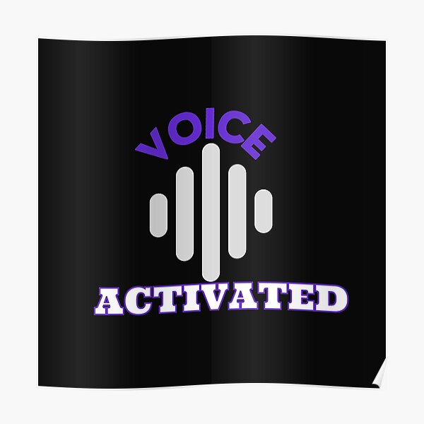 "Voice Activated Blue" Poster for Sale by ZaraSadaf | Redbubble