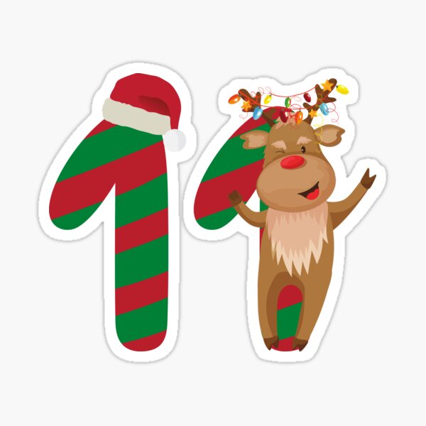 "Christmas Number 11. Advent Calendar Number" Sticker for Sale by ...