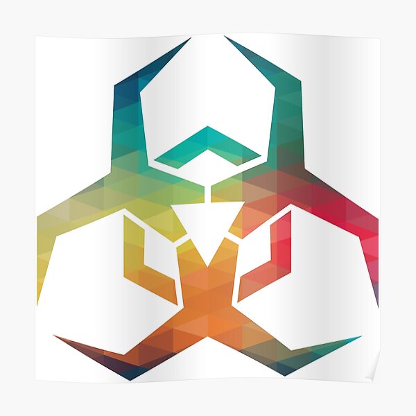"Rainbow malware hazard symbol" Poster for Sale by AdiDsgn | Redbubble