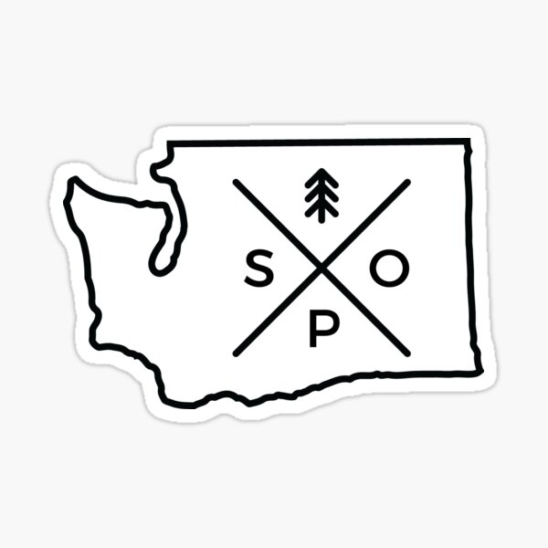 "Spo, WA Sticker" Sticker for Sale by SkySlate | Redbubble