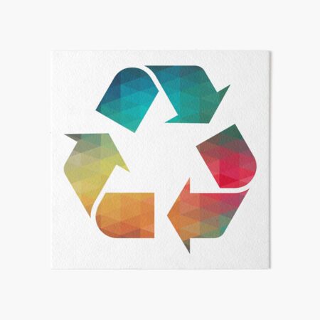 "Rainbow recycling symbol" Art Board Print for Sale by AdiDsgn | Redbubble
