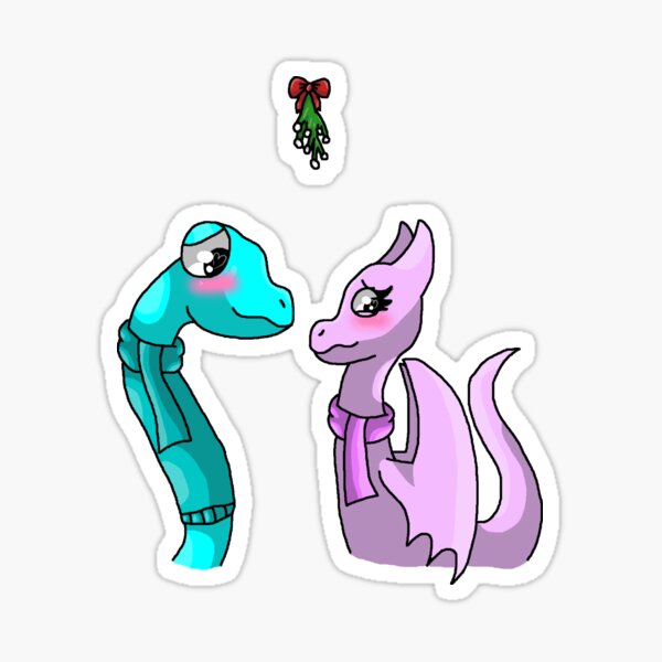 "Lavender X Cyan Mistletoe (Rainbow Friends)" Sticker for Sale by ...