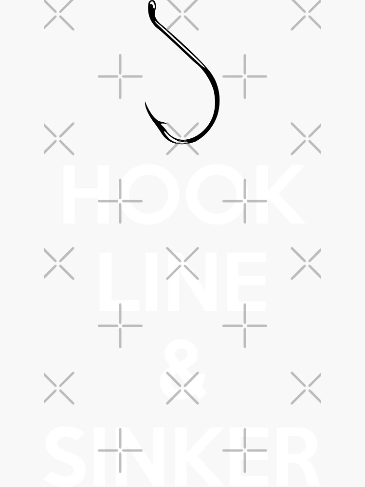 "Hook Line & Sinker" Sticker for Sale by Ryan Arthur | Redbubble