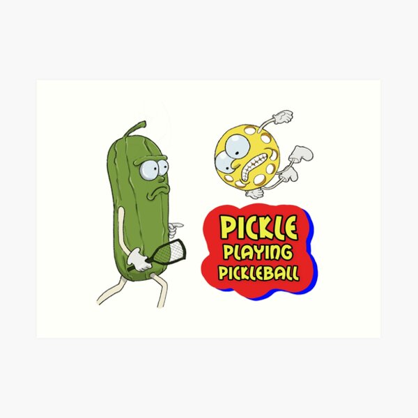 "Funny Pickle Playing Pickleball Classic Meme" Art Print for Sale by ...