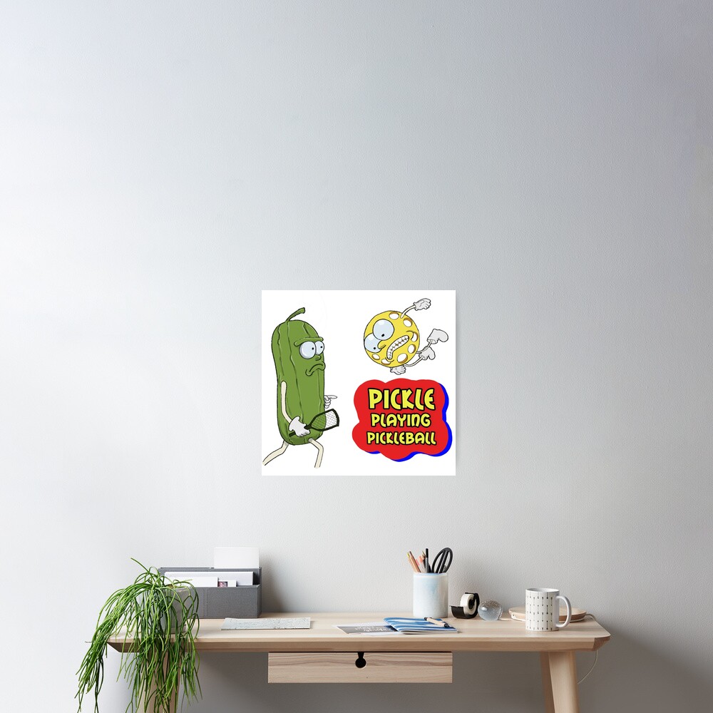"Funny Pickle Playing Pickleball Classic Meme" Poster for Sale by ...