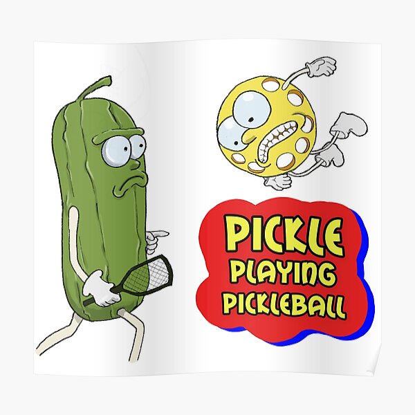 "Funny Pickle Playing Pickleball Classic Meme" Poster for Sale by ...