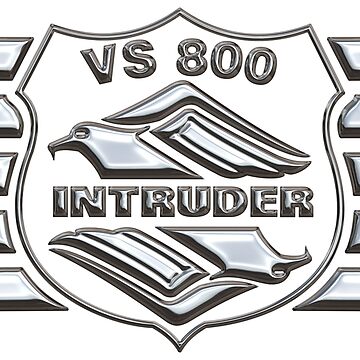 "Wings & Shield Intruder VS 800 chrome 2" Sticker by Intruder-Motor ...