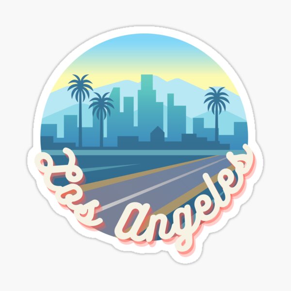 "Los Angeles pastel colors" Sticker for Sale by byFreya | Redbubble