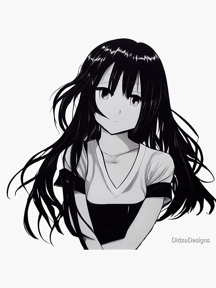 "Anime Girl" Sticker for Sale by DidzaDesigns | Redbubble