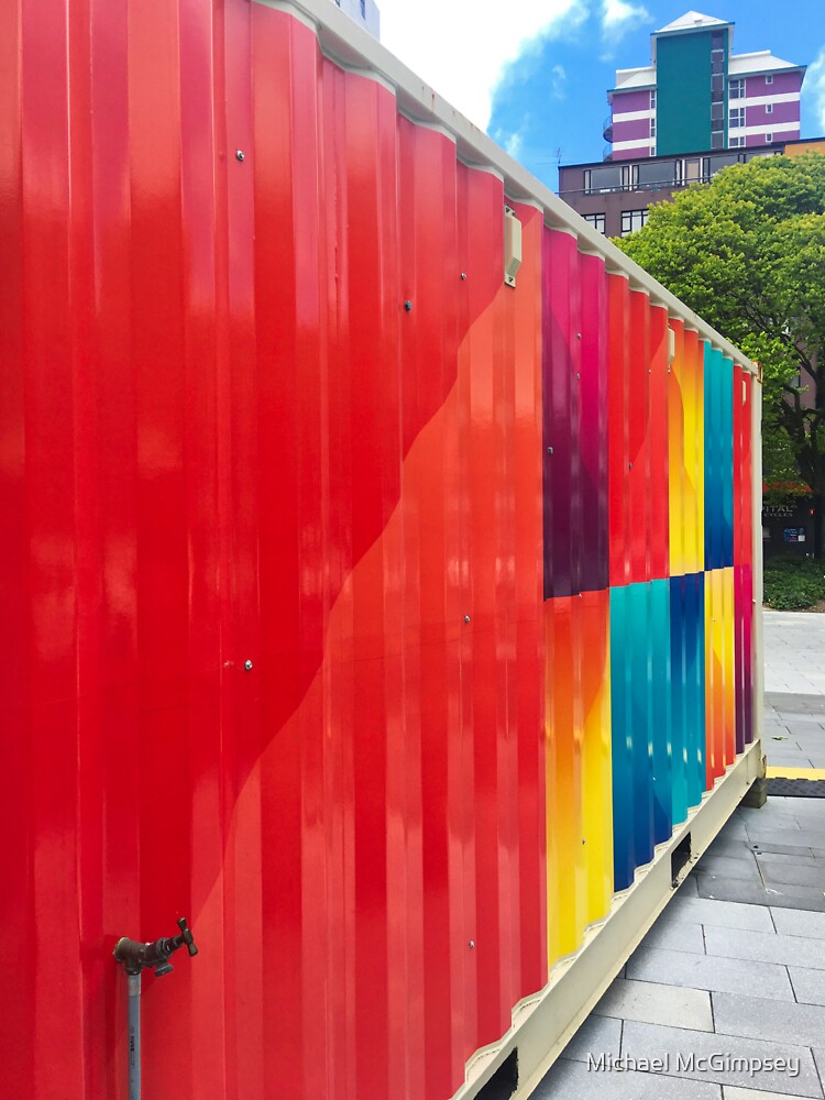 "Colourful Shipping Container" Sticker by urbanfragments | Redbubble