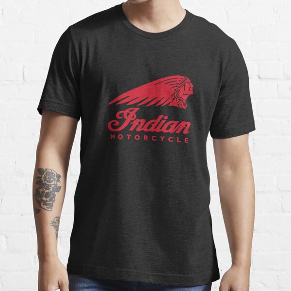 "red indian motorcycle logo" T-shirt for Sale by ruthrannie | Redbubble ...