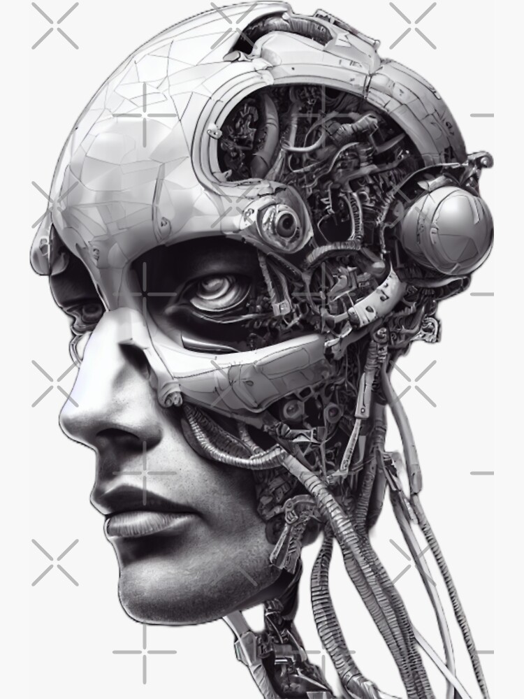 "Cyborg Love 12 #lifeisromantic" Sticker for Sale by DJmonki | Redbubble