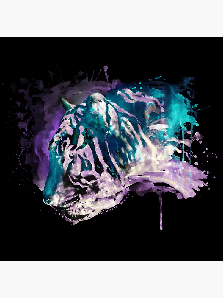 "Abstract Tiger Profile Reversed Colors" Sticker for Sale by ...