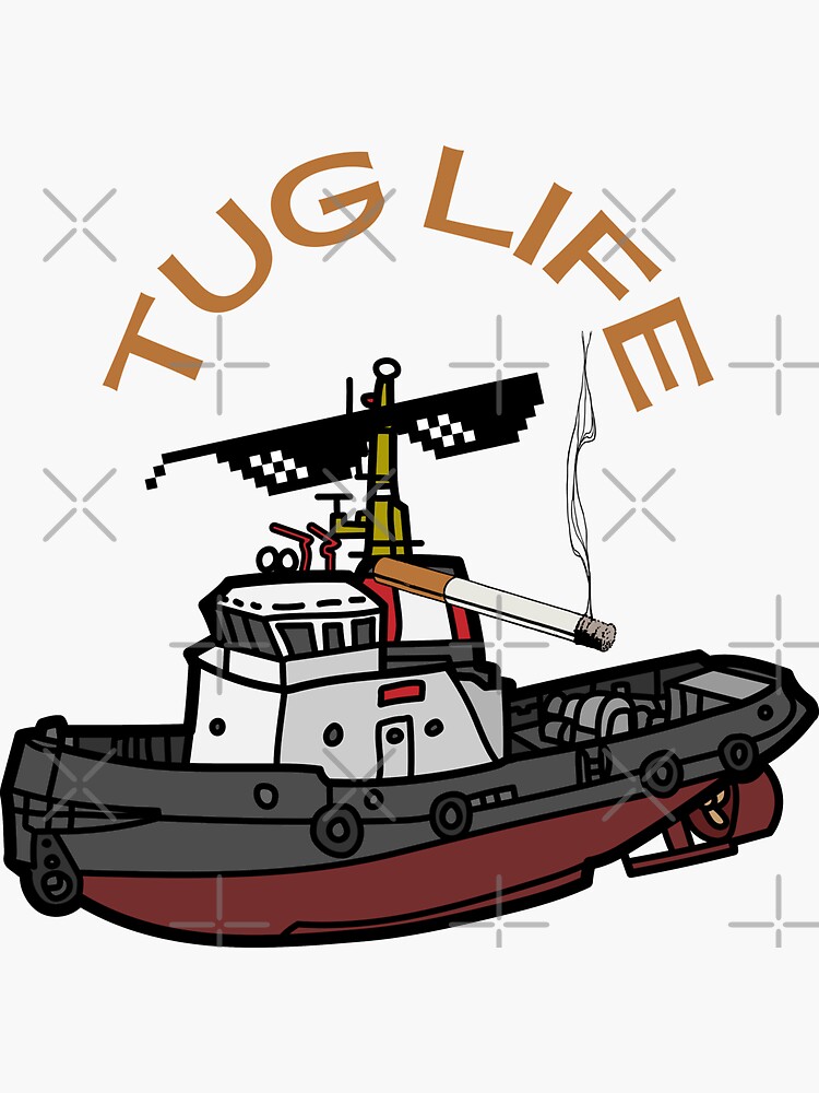 "Tug Life" Sticker for Sale by seriyusink69 | Redbubble