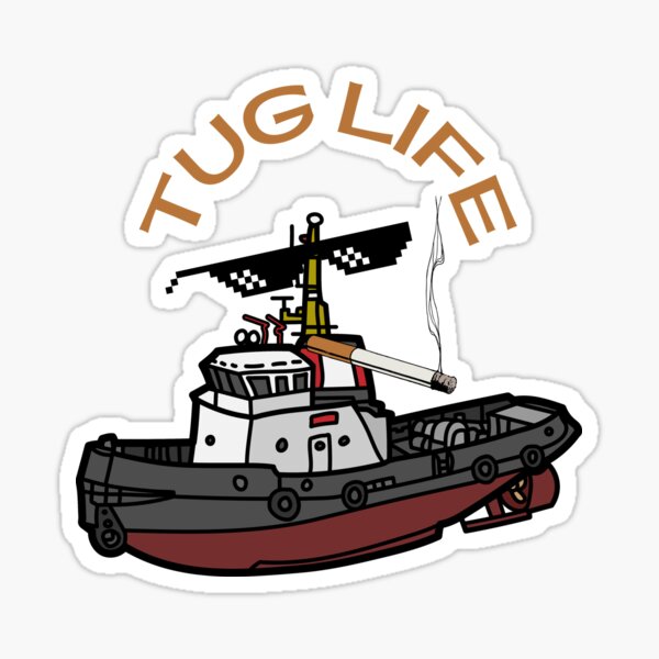 "Tug Life" Sticker for Sale by seriyusink69 | Redbubble