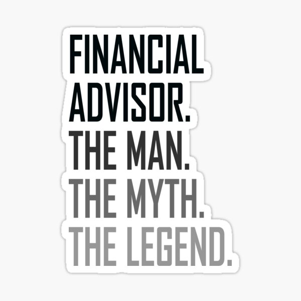 "Financial advisor the man profession" Sticker for Sale by sampleoka ...