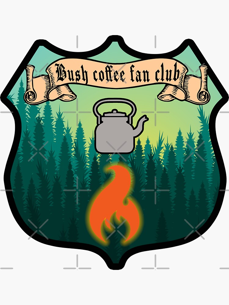 "Bush coffee fan club" Sticker for Sale by djomla88 | Redbubble