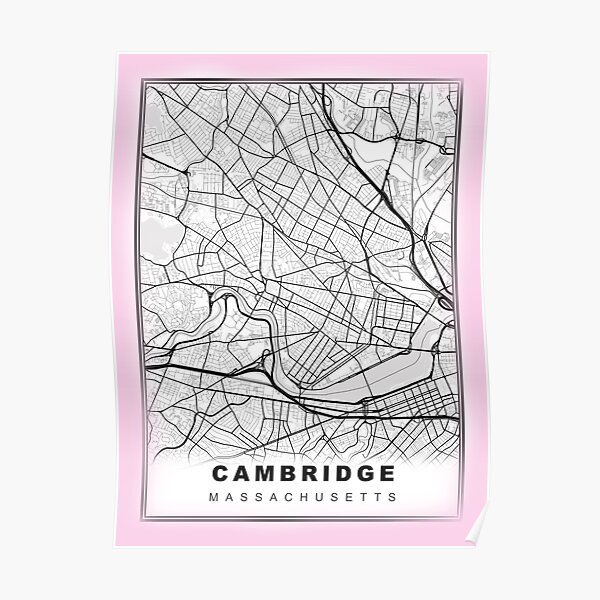 "Minimalist Cambridge Map" Poster for Sale by sibudas | Redbubble