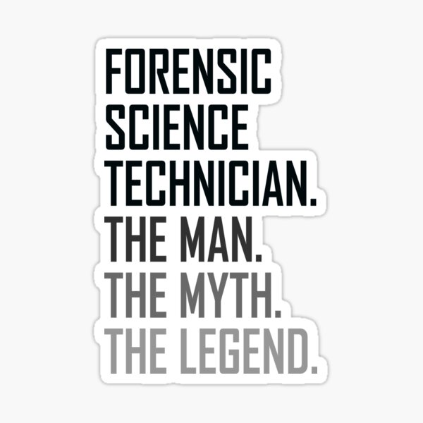 "Forensic science technician the man profession" Sticker for Sale by ...