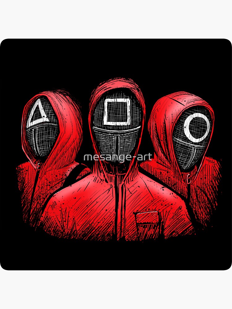 "Squid Game Guard Fanart" Sticker for Sale by mesange-art | Redbubble