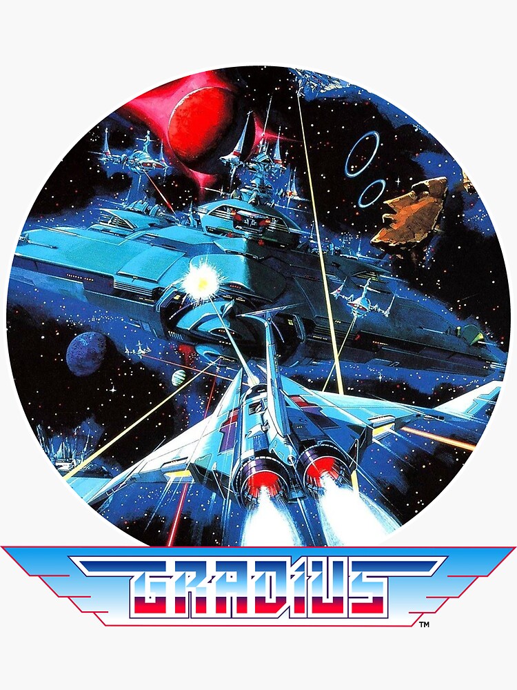 "Gradius" Sticker for Sale by WonkyRobot | Redbubble