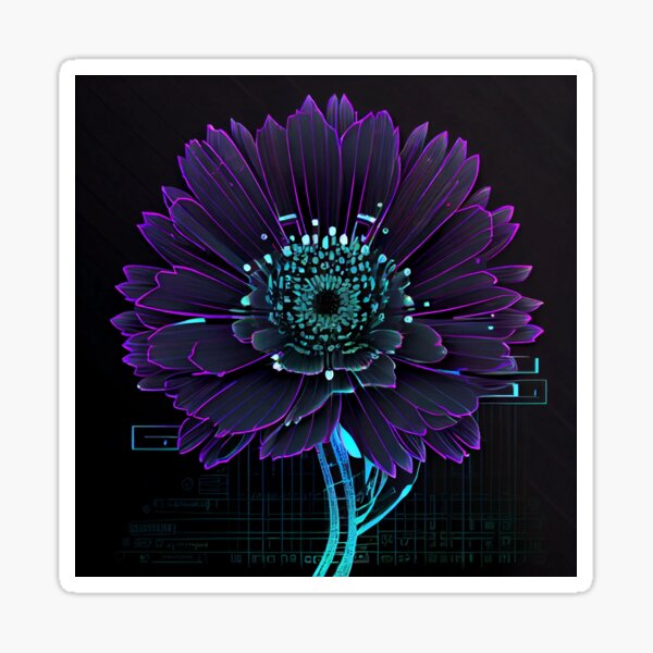 "flower blueprint" Sticker for Sale by michae1l | Redbubble