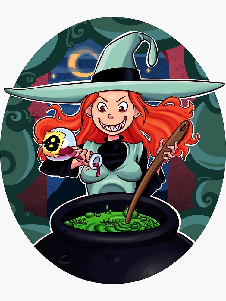 "Mélusine's workshop" Sticker by raquiel | Redbubble