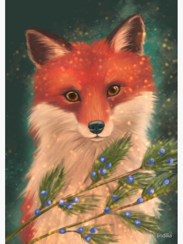 "Magical fox" Sticker for Sale by lindilia | Redbubble