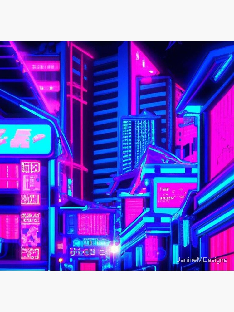 "Synthwave Tokyo City" Poster for Sale by JanineMDesigns | Redbubble