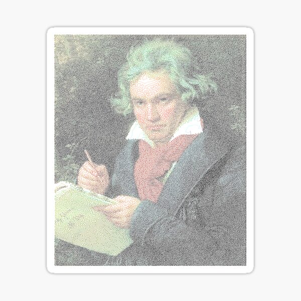 "Ludwig van Beethoven - color TSP-art" Sticker for Sale by virtuPIC ...