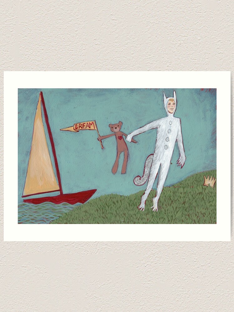 "Flying Wolf Where the Wild Things Are or Play" Art Print by ...