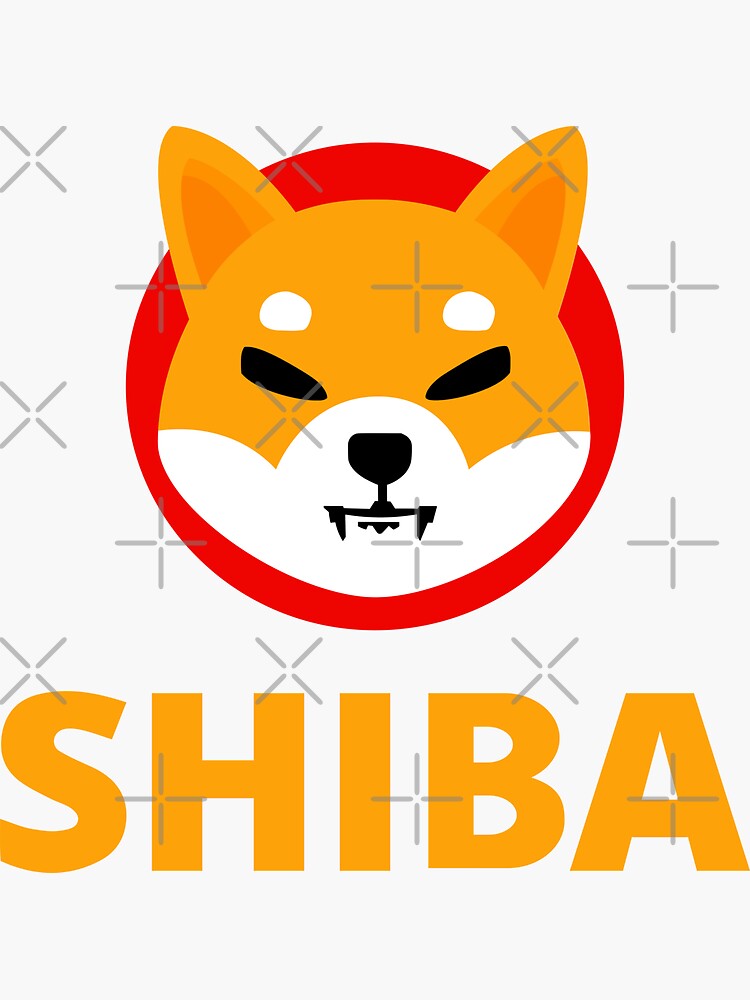 "Shiba Inu SHIB Crypto Altcoin - Clean Vertical Logo with Orange Text ...
