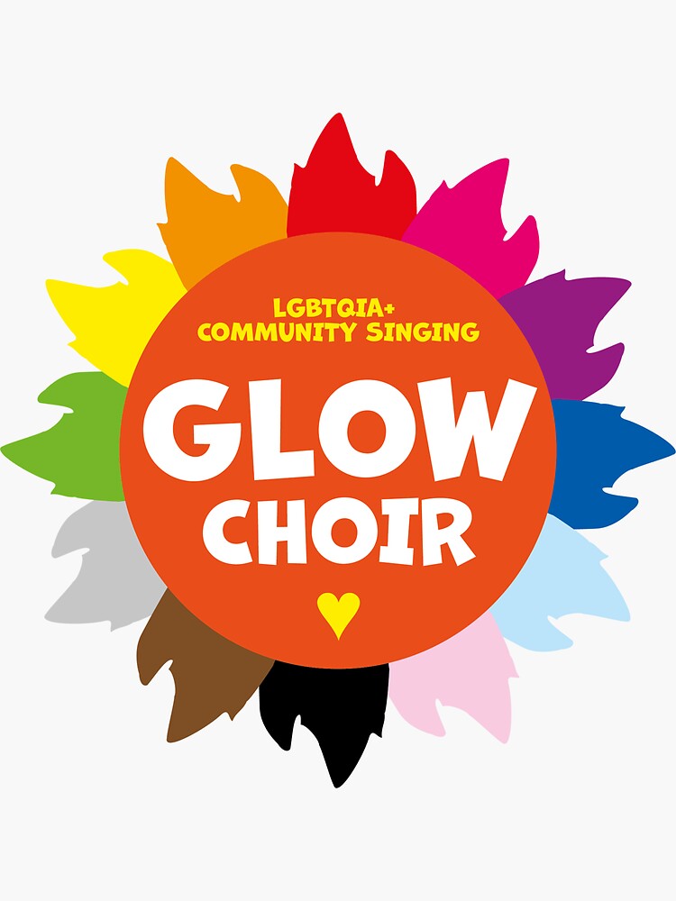 "GLOW choir Logo orange sun flower!" Sticker for Sale by GLOWchoir ...
