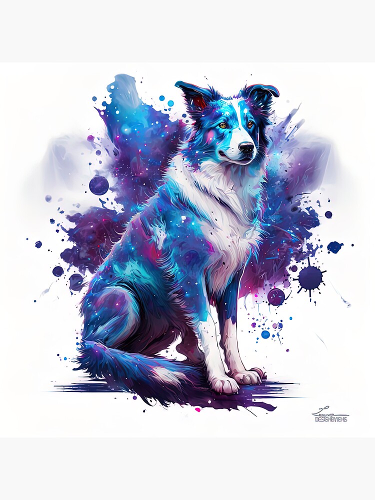 "border collie space" Sticker for Sale by Jenslemmens | Redbubble