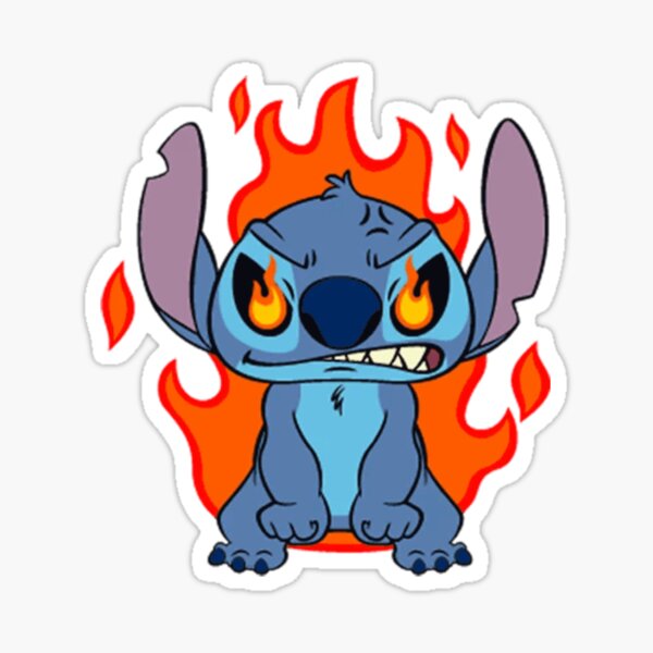 "Angry Stitch" Sticker for Sale by arqaneDSN | Redbubble
