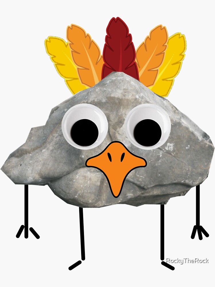 "Rocky The Rock dressed as a Thanksgiving Turkey" Sticker for Sale by ...