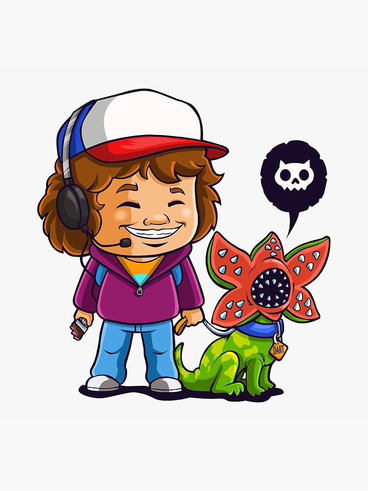 "dustin stranger things" Sticker for Sale by marika26 | Redbubble