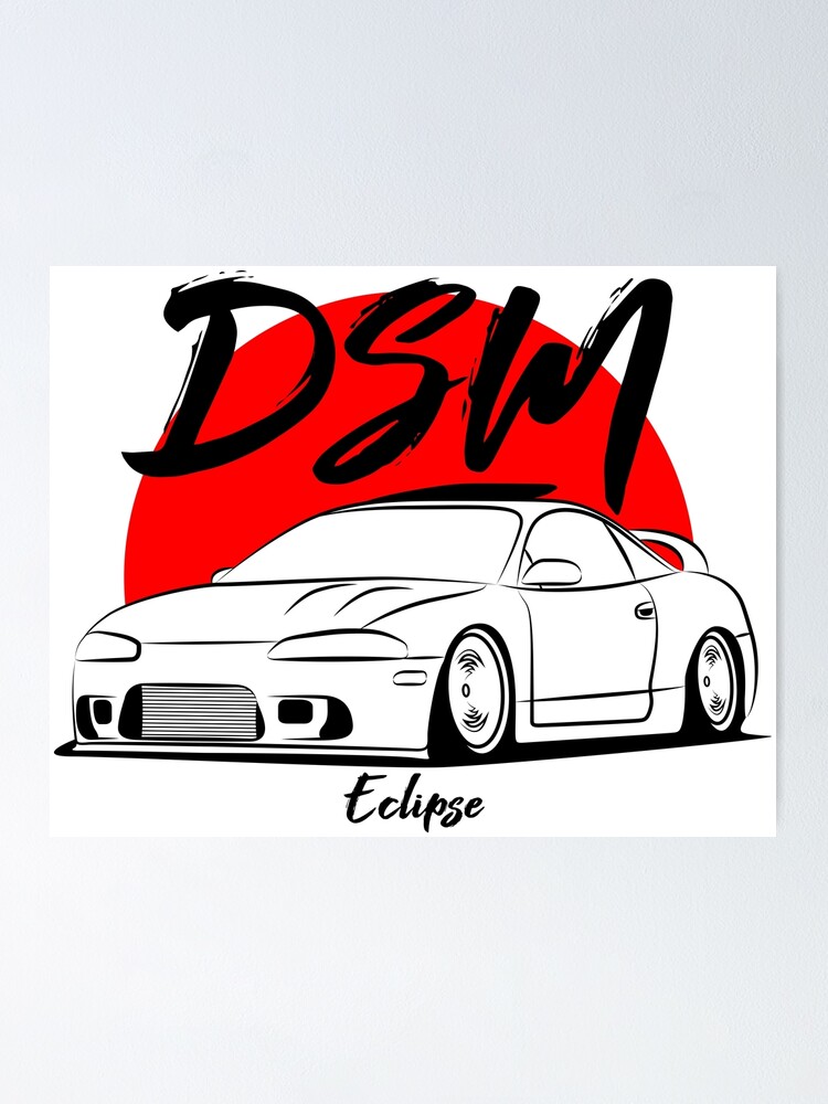 "DSM 2G Eclipse" Poster for Sale by goldentuners | Redbubble