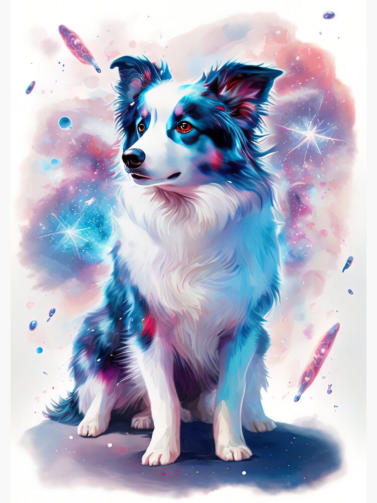 "border collie space" Sticker for Sale by Jenslemmens | Redbubble