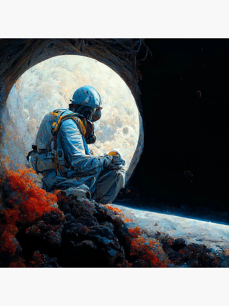 "Astronaut and the moon" Art Print for Sale by ThalesJR | Redbubble