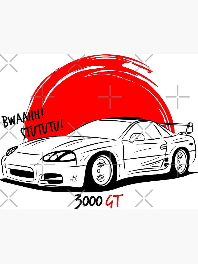 "Racing 3000 GT JDM Draw" Poster for Sale by goldentuners | Redbubble