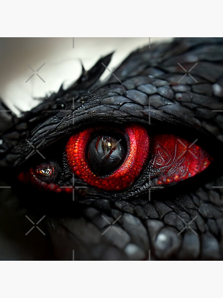 "The Scary RED Eyed Dragon" Poster for Sale by RoboLuna | Redbubble
