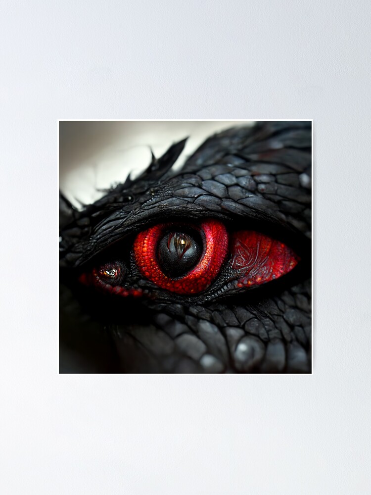 "The Scary RED Eyed Dragon" Poster for Sale by RoboLuna | Redbubble